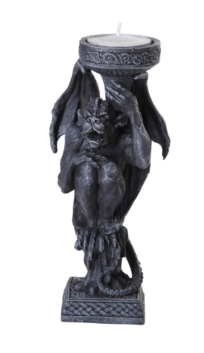 Algar the Gargoyle Candle Holder Tabletop Decor Statue 6 Inch Tall ...